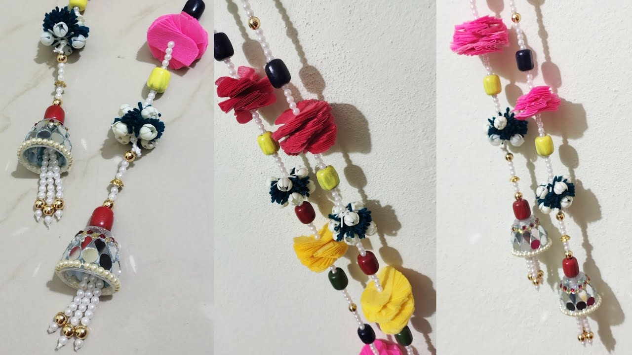 😍DIY Door Hanging Mala🌟 |Garland DIY| Door Hanging Decor|Festive Decor ...