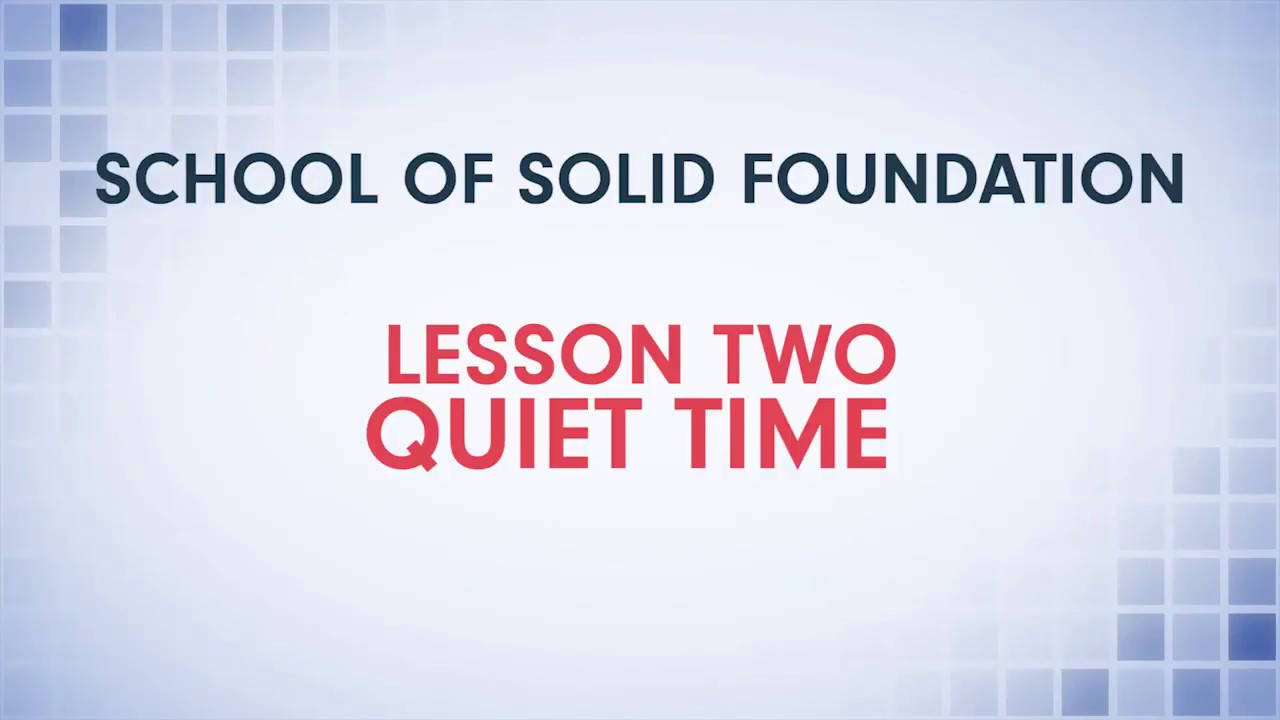 Lesson Two || School of Solid Foundation - YouTube
