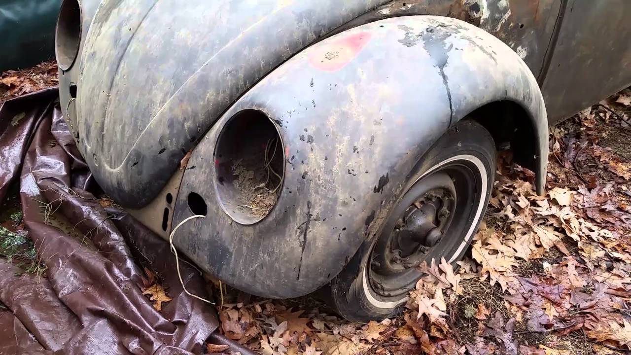 Classic VW BuGs 1957 VW Beetle Ragtop Backyard Hoard Junk Find - YouTube