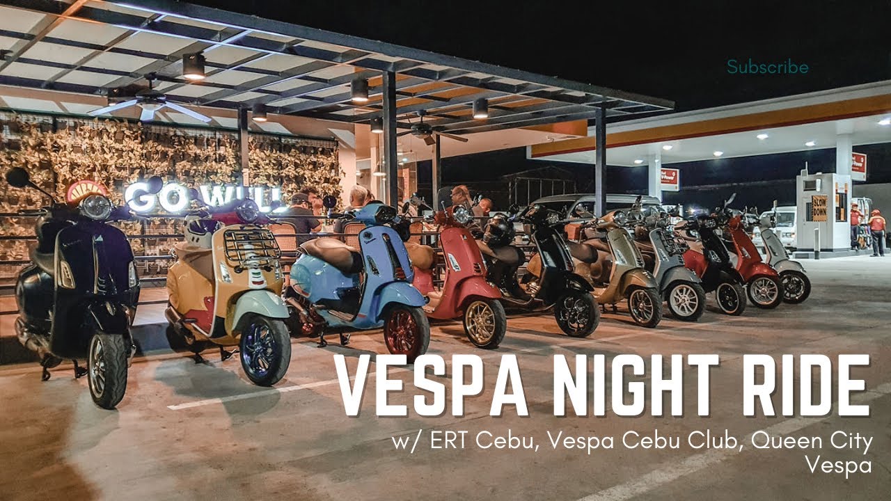 VESPA NIGHT RIDE (CEBU, PHILIPPINES) - YouTube