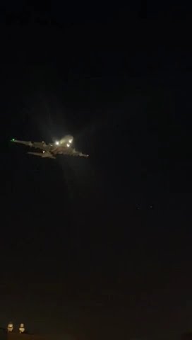 Emirates Airline Night Time Landing View # Dubai #punjabi # Sidhu Mosa ...