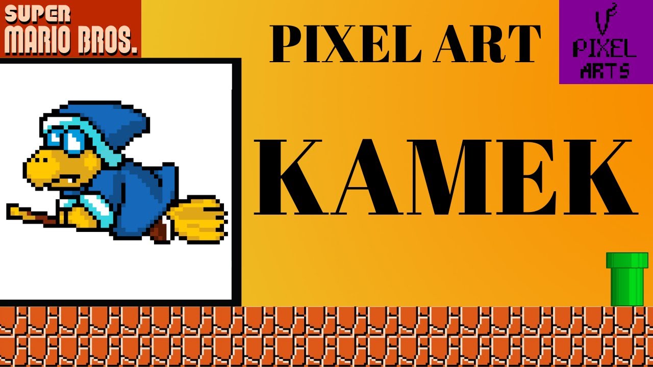 MARİO BROS Kamek Pixel Art - YouTube