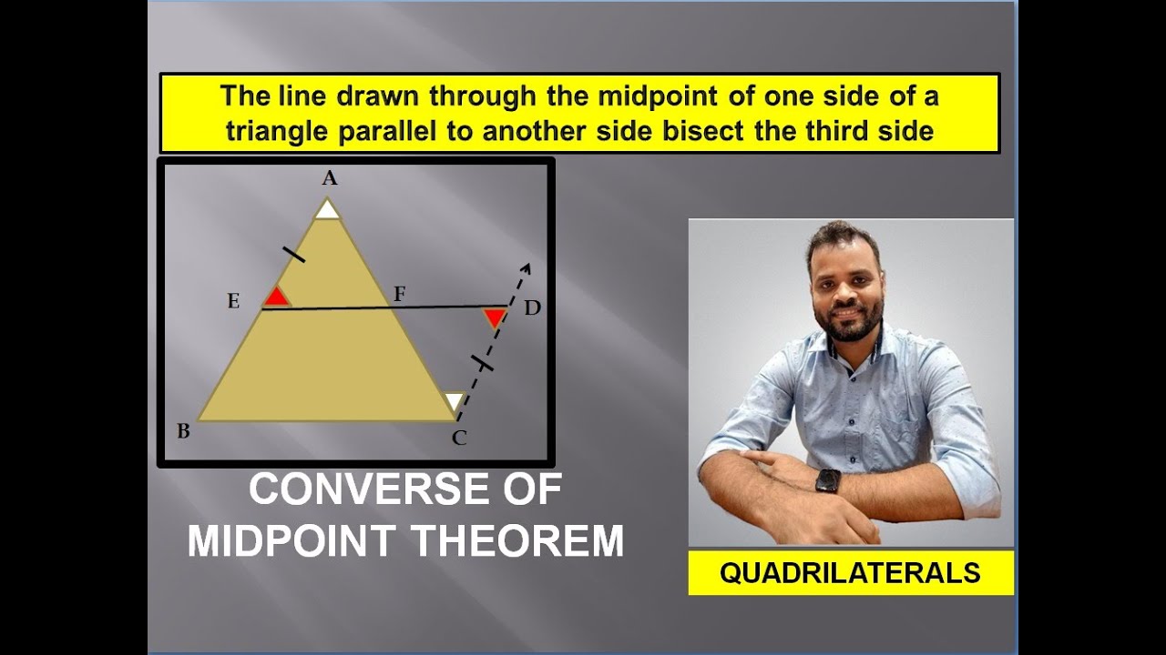 THE CONVERSE OF MIDPOINT THEOREM I #quadrilaterals #mathematics I ...