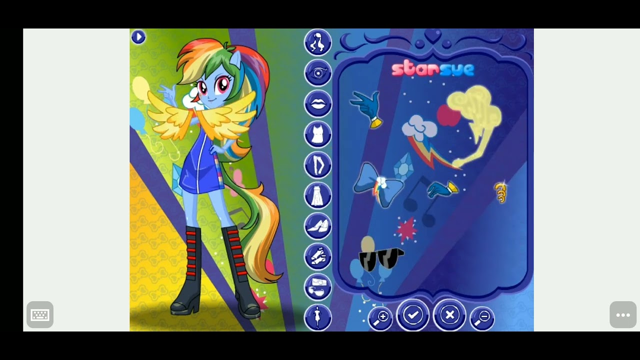 Rainbow Dash Rainboom Style Dress Up - YouTube