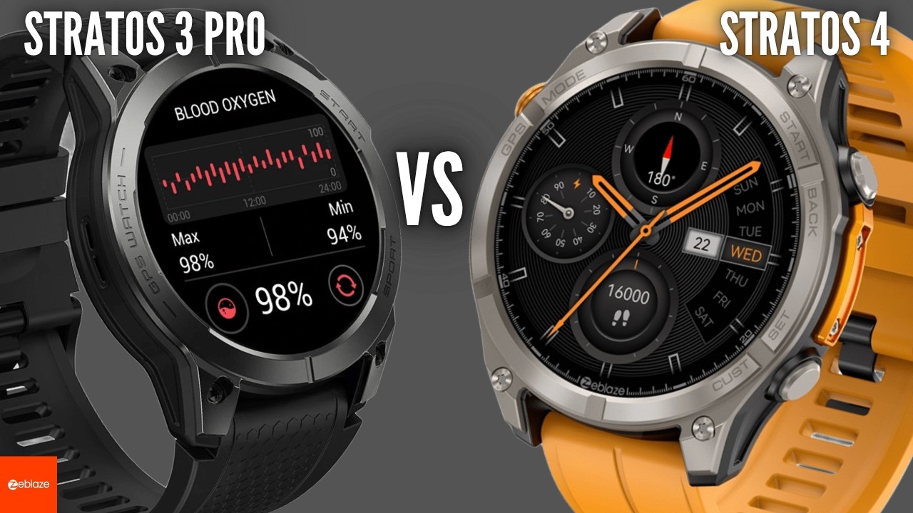 SMARTWATCH - ZEBLAZE STRATOS 4 VS STRATOS 3 PRO - Qual Vale mais a pena em 2025?!? - YouTube