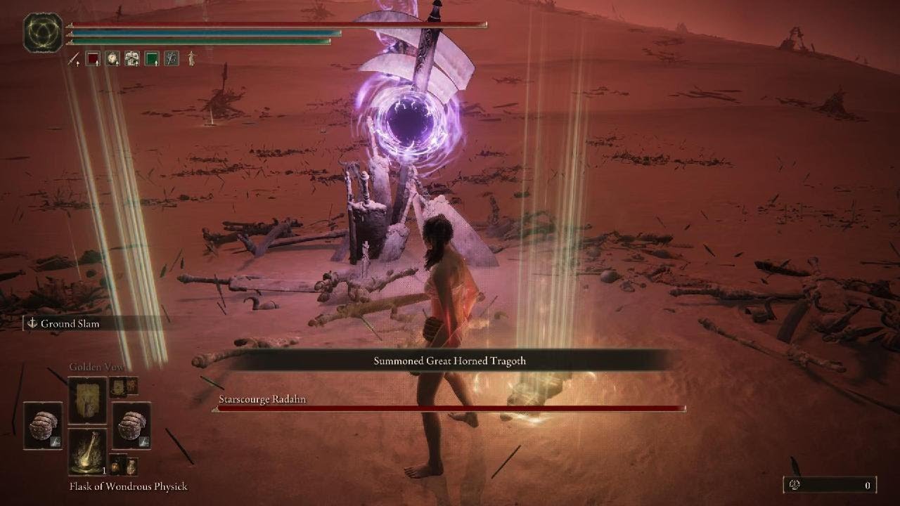 Captainmester😏Elden ring Ng+15.Super easy Radahn fight.No magic,no hit ...