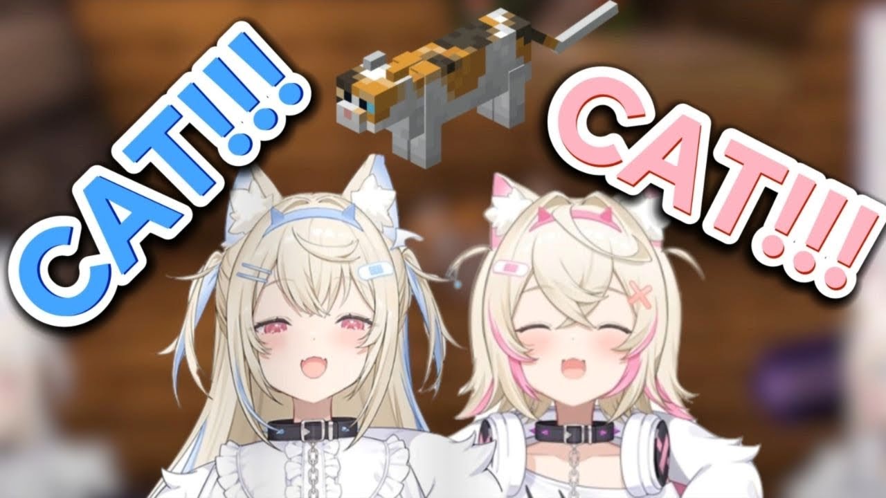 FuwaMoco got their first cat in Minecraft!!! [Advent/HoloEn] [EngSub ...
