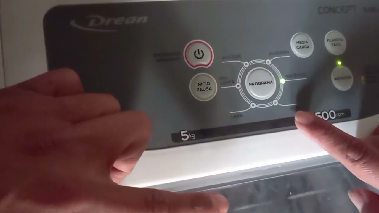 COMO USAR Y PROGRAMAR LAVARROPAS DREAN CONCEPT 5.05 V1 2022 - YouTube