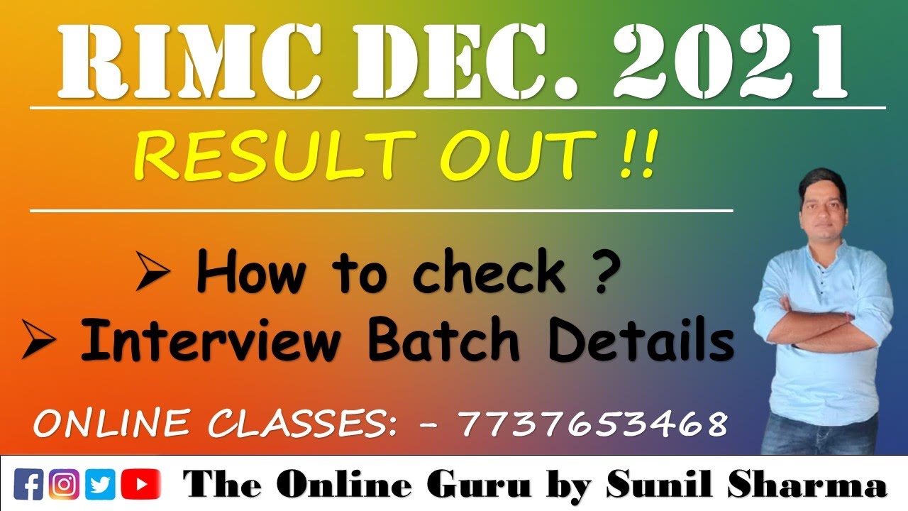 RIMC DEC. 2021 I Result Announced I How to Check ? I Interview Batch ...