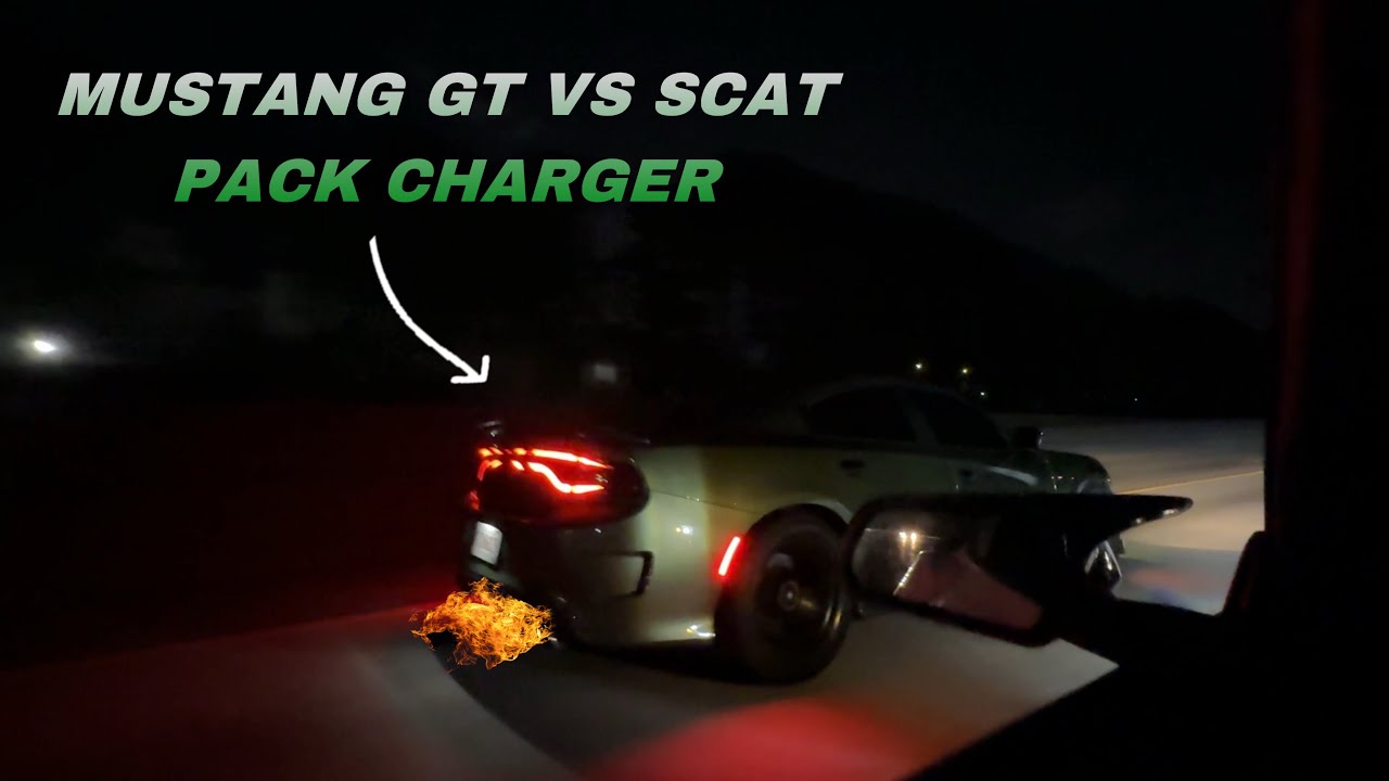 MUSTANG GT BULLIES SCAT PACK ON HIGHWAY *NIGHT TIME POV* - YouTube