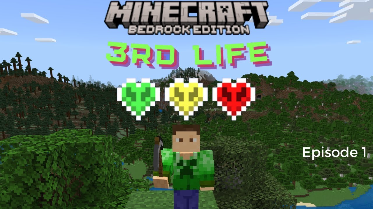 3RD LIFE IN BEDROCK EDITION!? | Ep. 1 | Minecraft Bedrock edition 3rd ...