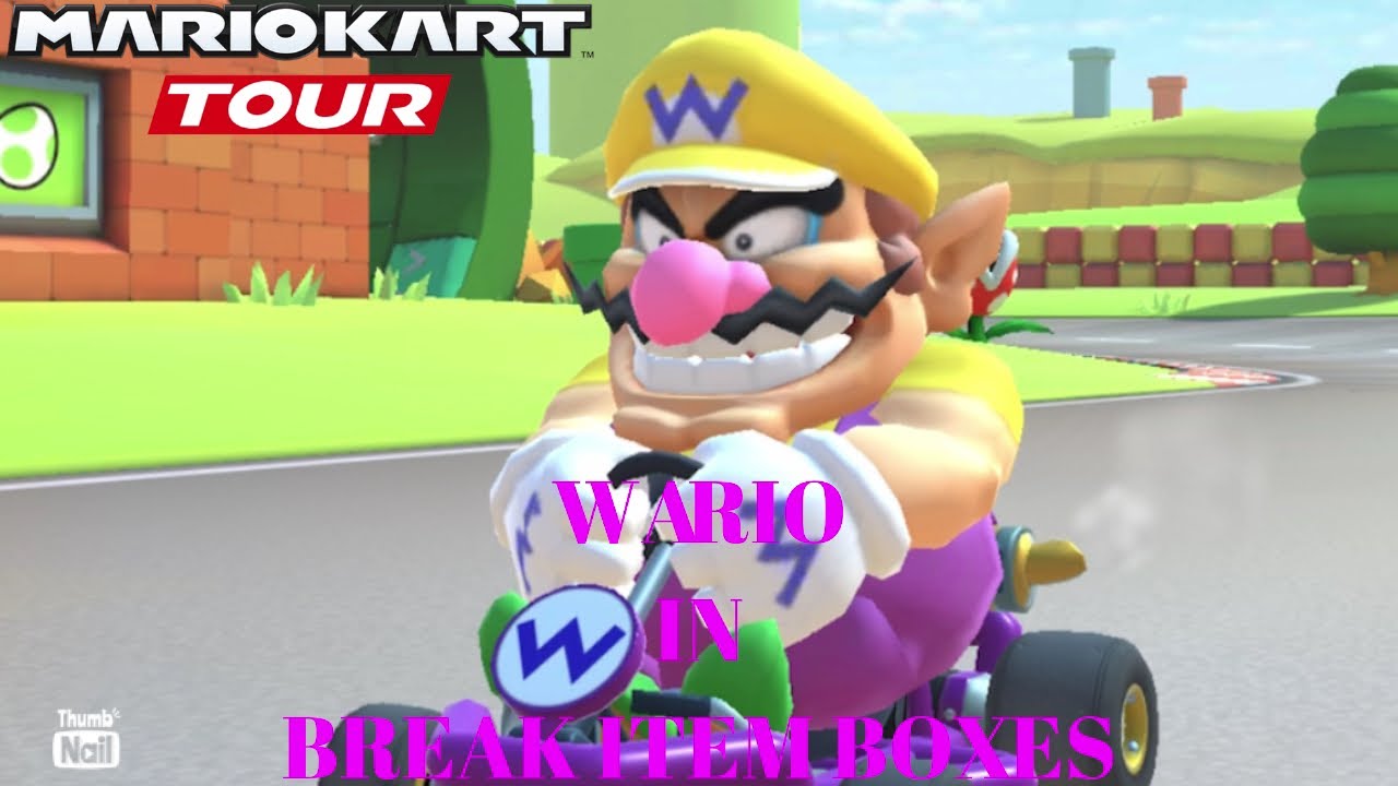 Mario Kart Tour - Wario in Break Item Boxes - YouTube