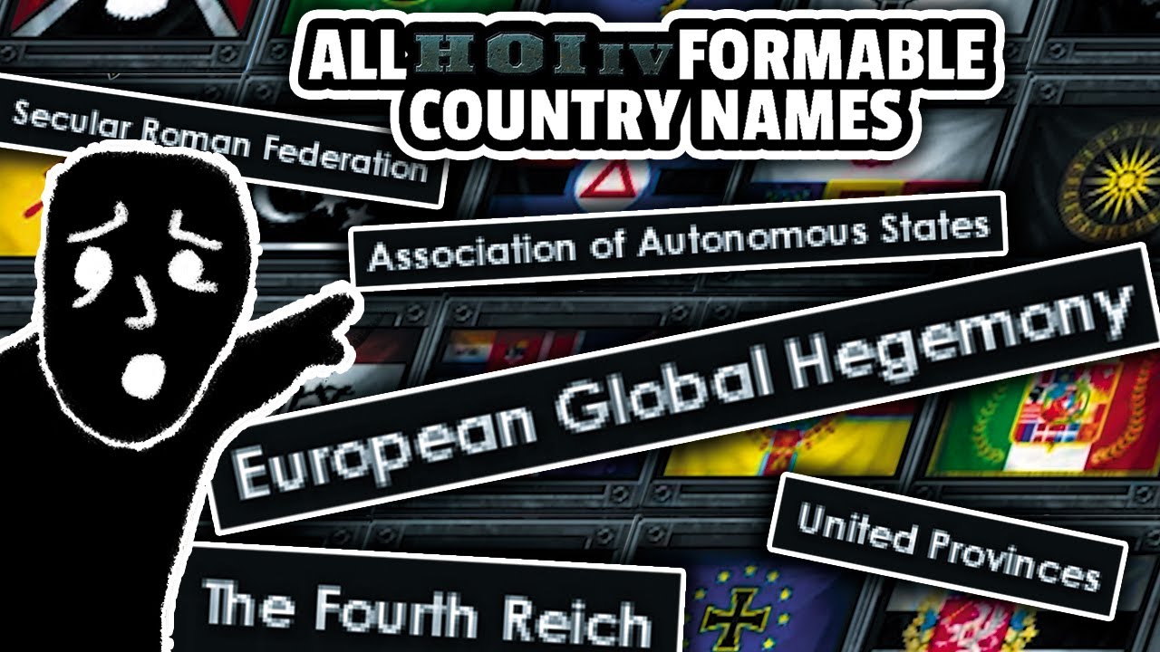 Reading Out All HOI4 Formable Nation Names and Their Ideological ...