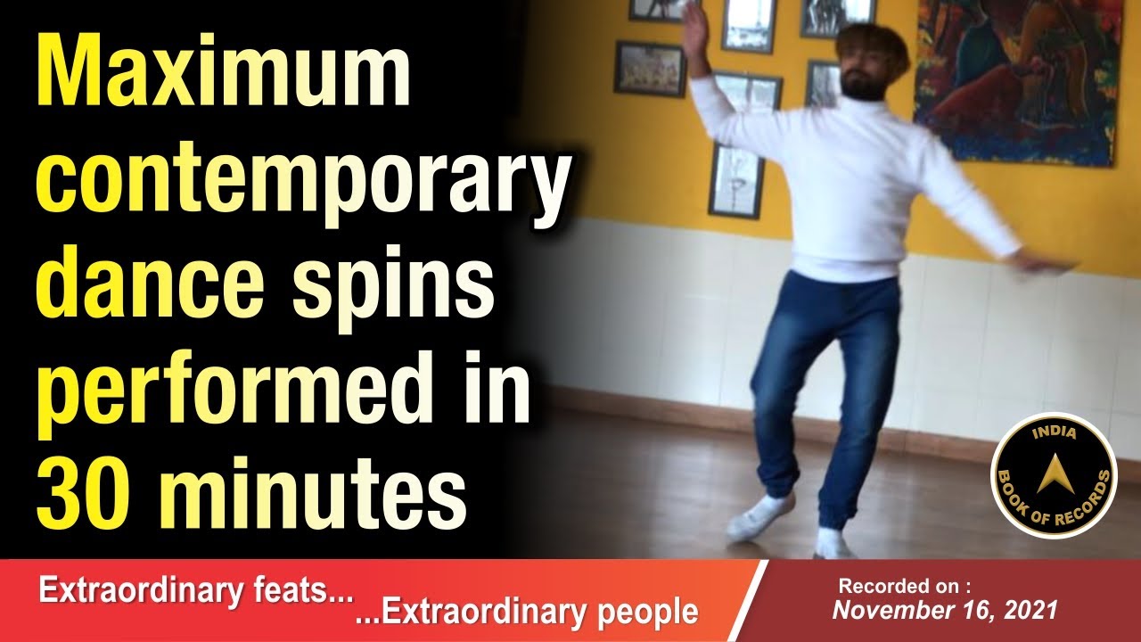 Maximum contemporary dance spins performed in 30 minutes - YouTube