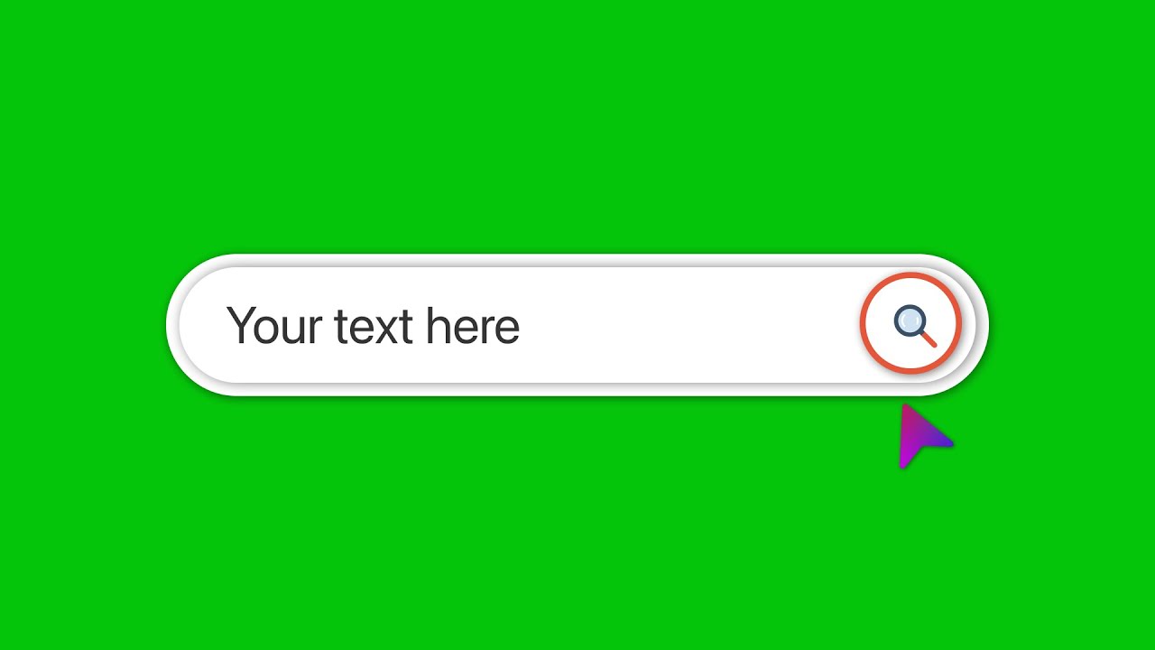 Search Bar Green Screen Template | Free Download - YouTube