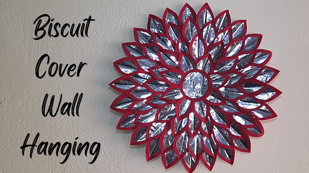 Wall Hanging with Biscuit Cover | Beautiful Wall Hanging Craft | Best ...