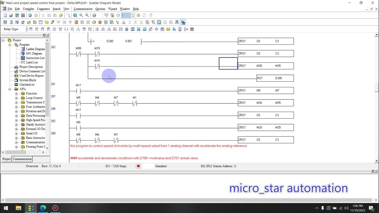presets speed program delta PLC DVP 14ss2 - YouTube