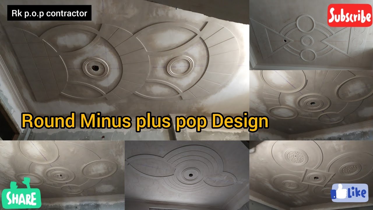 Latest Round Minus plus pop Design ! Pop design ! Rk p.o.p contractor ...