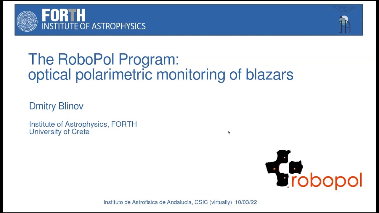 The RoboPol Program: Optical Polarimetric Monitoring of Blazars - YouTube