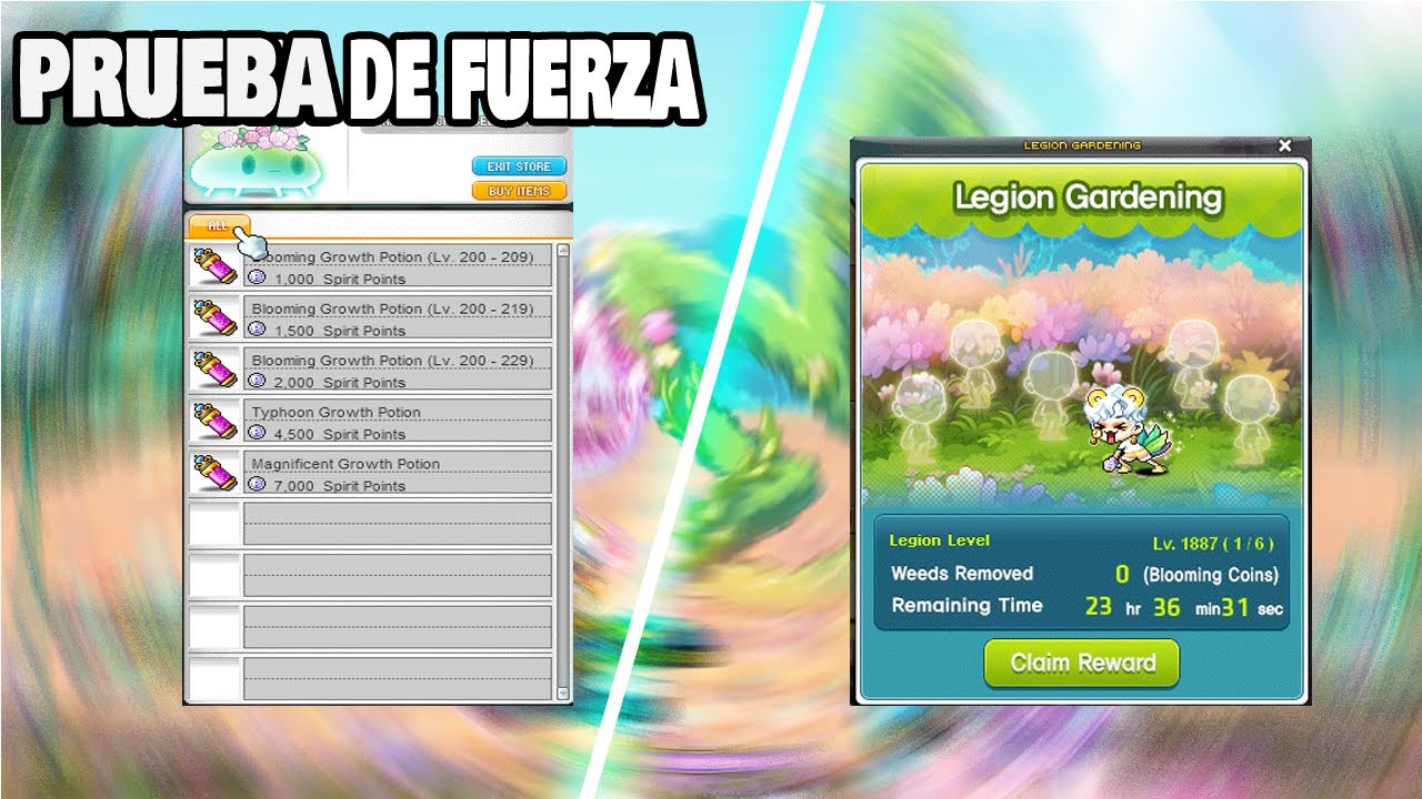 MAPLESTORY | Prueba de fuerza (the rock spirit) |Legion gardening ...