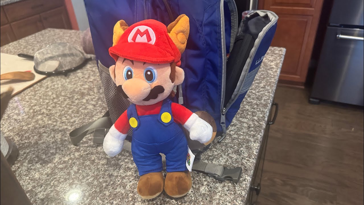 Super Mario Bros Tanooki Mario plush toy review part 2 - YouTube