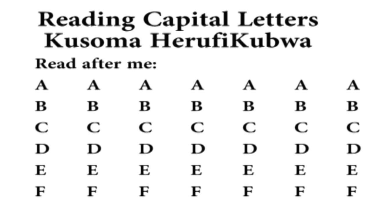 Swahili Letters