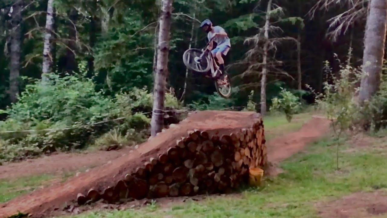 Building and riding my jump line - YouTube