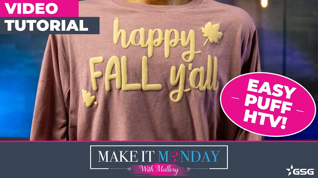 3D Puff Heat Transfer Vinyl Tutorial | DigiCAT 3D Puff - YouTube