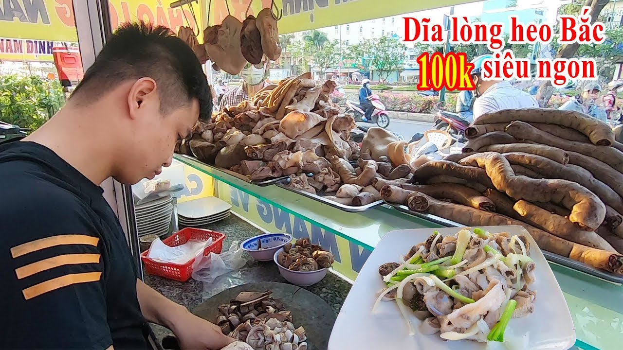 Dĩa lòng heo luộc 100k chính gốc chuẩn vị Bắc siêu ngon ở Sài Gòn - YouTube