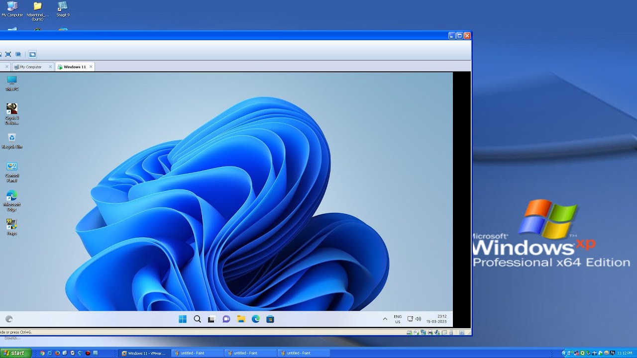 Windows 11 22H2 in VMWare inside Windows XP 64bit host with 150FPS ...