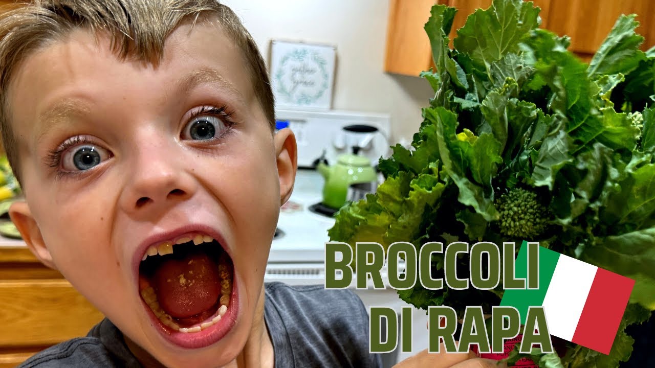 🇮🇹 American Kids Try Broccoli di Rapa | Food 178 of 1000 - YouTube