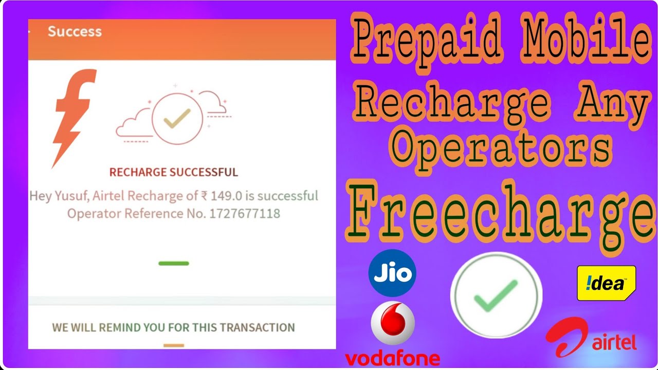 How to Mobile Recharge for Freecharge App| मोबाइल रिचार्ज कैसे करे ...