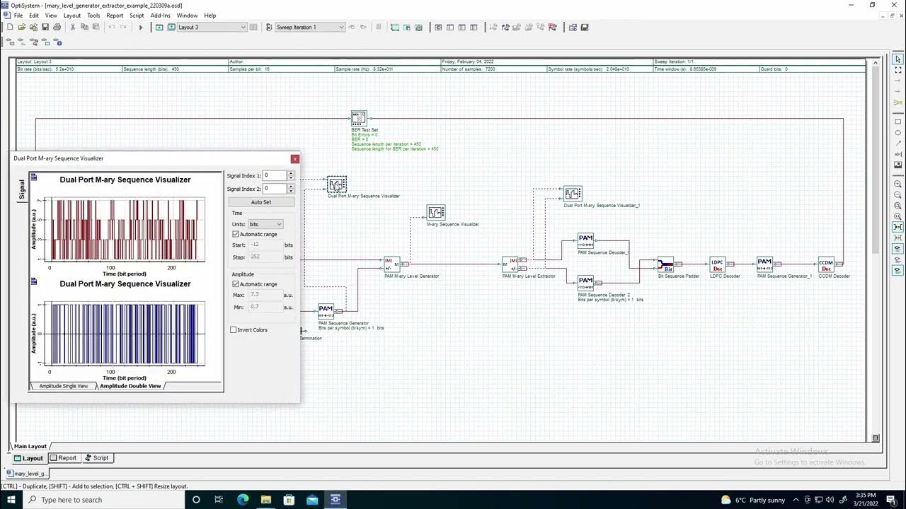 OptiSystem V19 Intro 6 M ary Level Generator Extractor - YouTube