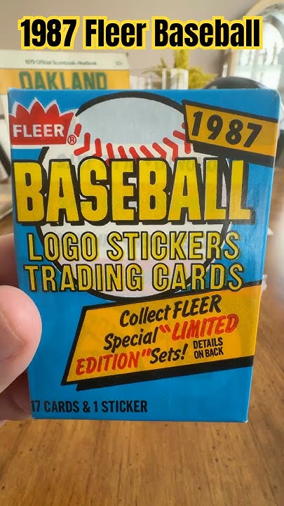 1987 Fleer Baseball Cards Wax Pack Opening Rip - Youtube