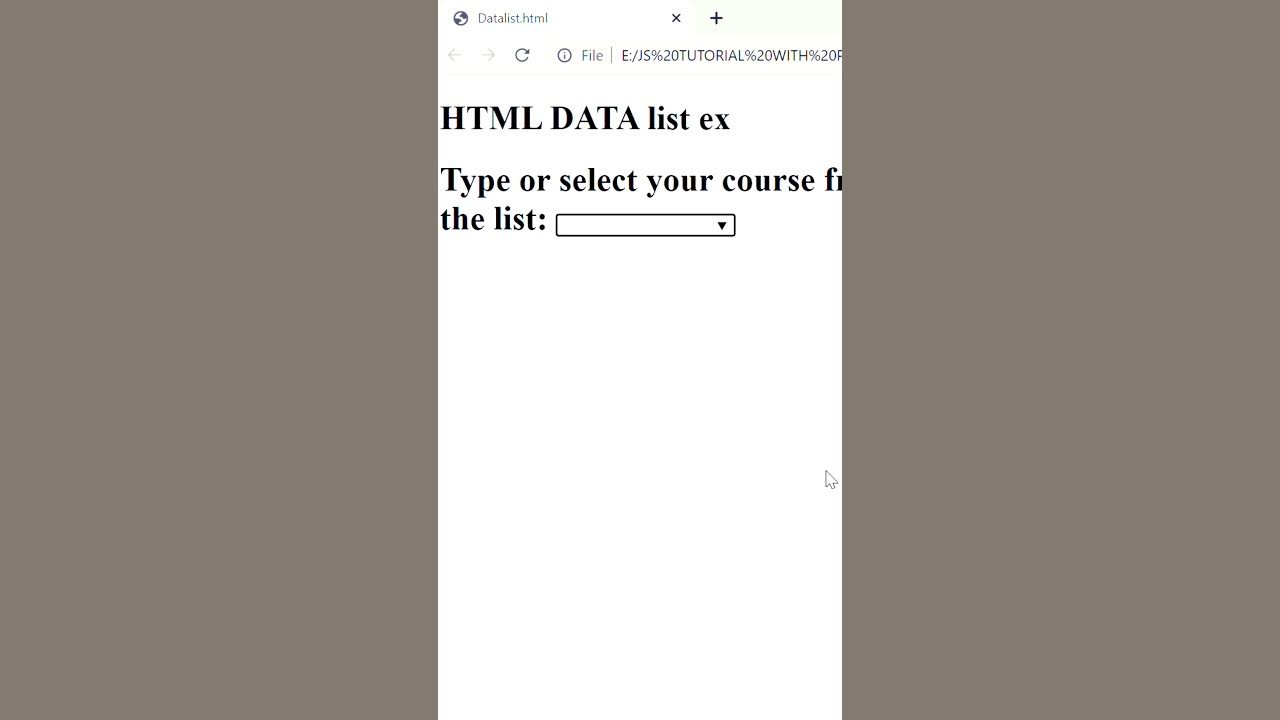 Html5 Datalist Html5 Css Html Animation Coding Shortvideo Like Subscribe Share Comnt👍 ️👌