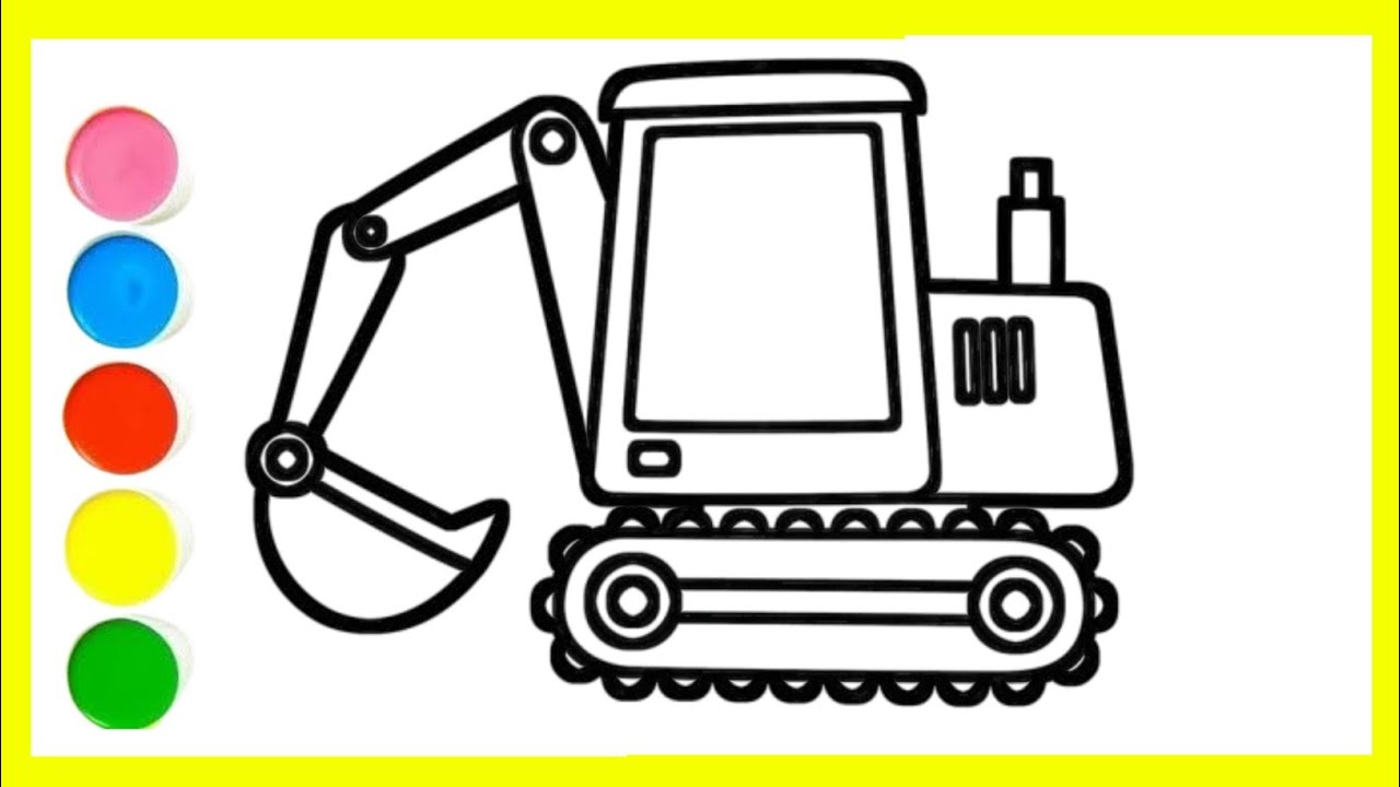 How to Draw a JCB | Step by step JCB Drawing Coloring and Painting ...
