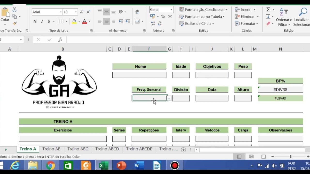 Video explicação da Planilha de Treino + Controle de Volume Total - YouTube
