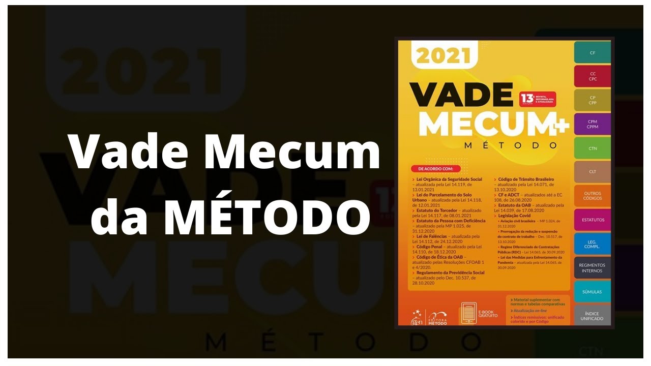 [Vade Mecum 2021] Análise do Vade Mecum da Método - YouTube
