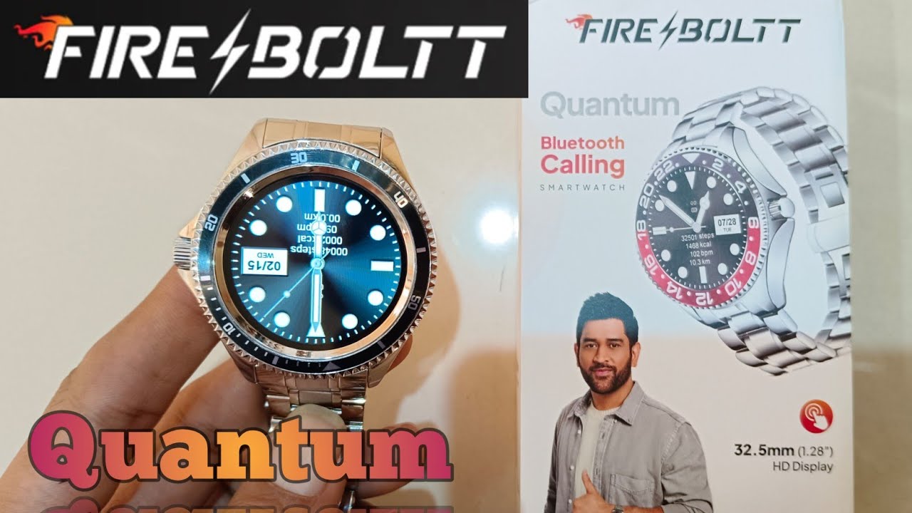 Fire boltt Quantum Bluetooth Calling Smart watch Unboxing And Review ...