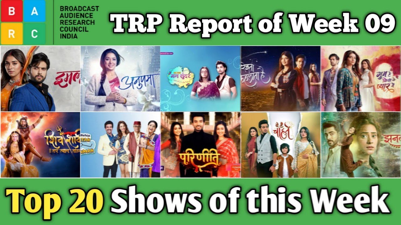 BARC TRP Report of Week 09 : Top 20 Shows of this Week - YouTube