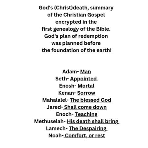 God's Plan of Redemption Before The Foundation of The Earth, Revealed ...