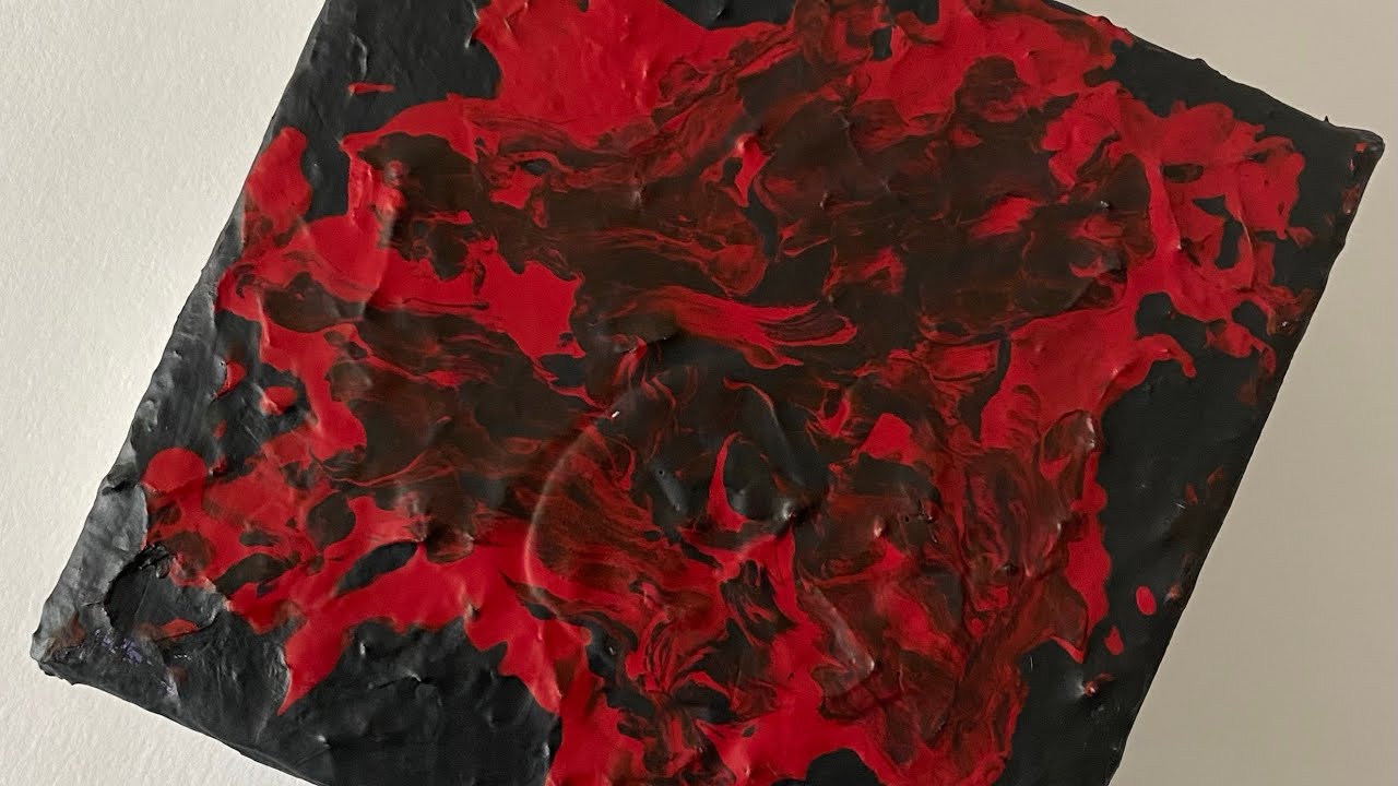 Black and Red Abstract Art/ Simple Abstract Painting/ Easy for ...