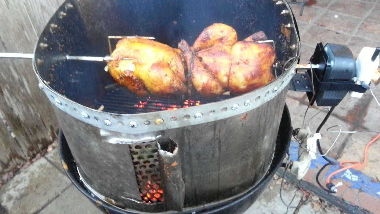 Homemade rotisserie - YouTube