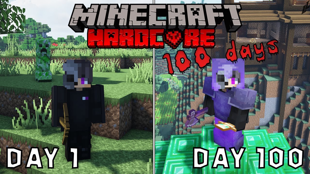I Survived 100 Days in Hardcore Minecraft! - YouTube