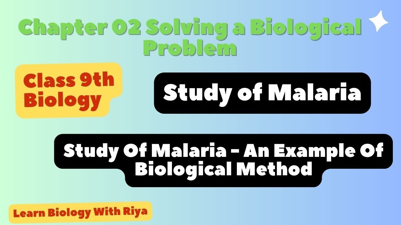 2.Study Of Malaria - An Example Of Biological Method |Solving A ...