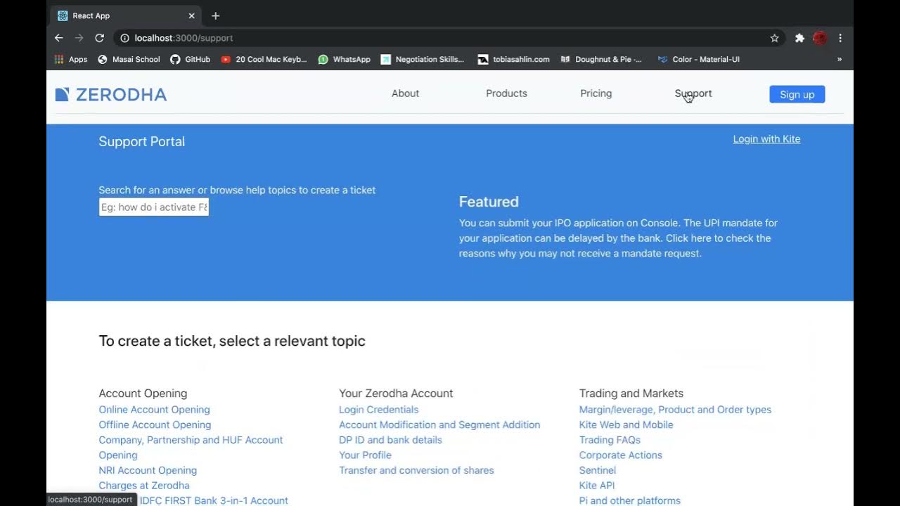 Zerodha Clone - YouTube