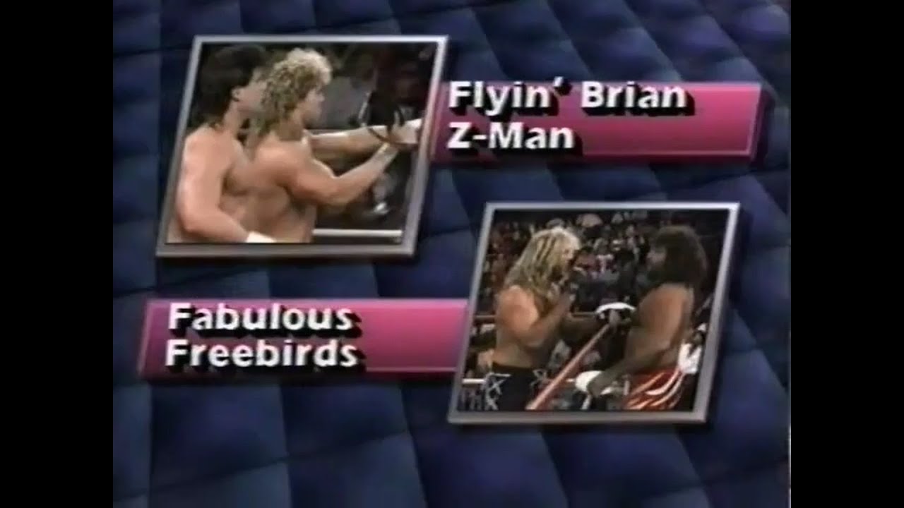US Tag Titles Brian Pillman & Tom Zenk vs Fabulous Freebirds Power Hour ...