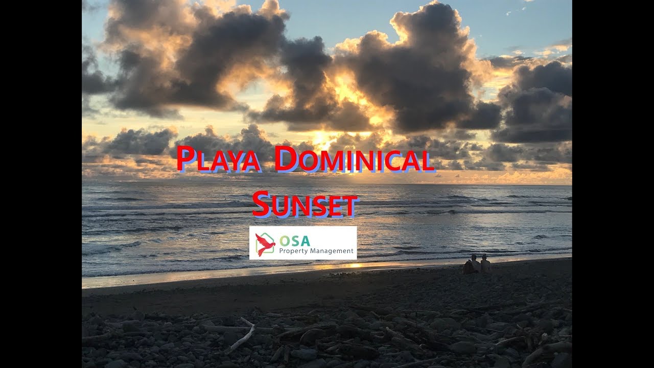 Sunset at Playa Dominical Costa Rica - YouTube