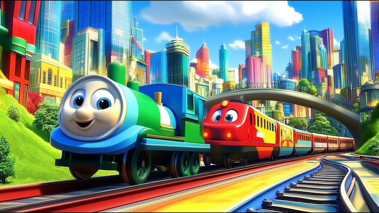 The Train on the Track Goes Choo Choo Choo 🚂 | Transport Adventure Song ...