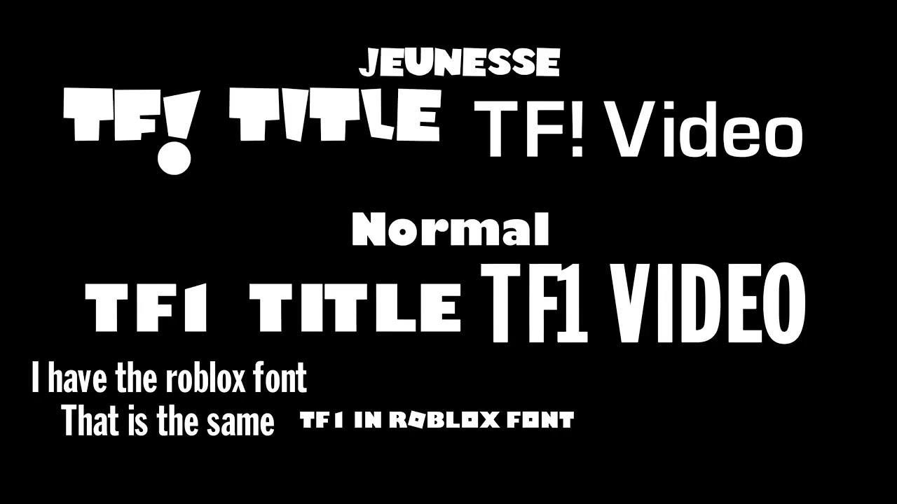 I got the TF! Jeunesse pack font! - YouTube